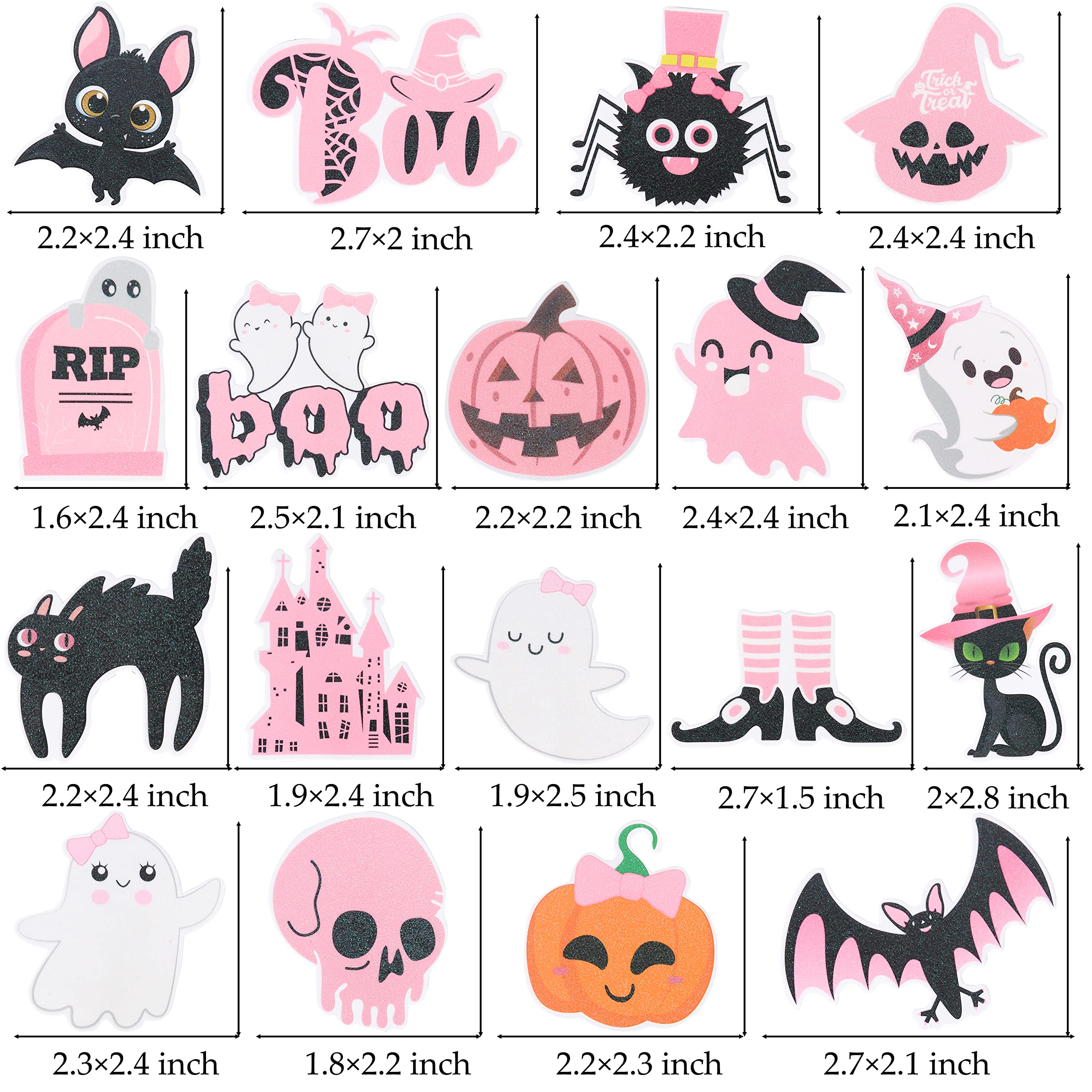 36Pcs Pink Ghost Cupcake Toppers Picks Halloween Cake Decorations for Halloween Party Decorations Halloween Themed Girls Baby Shower Supplies