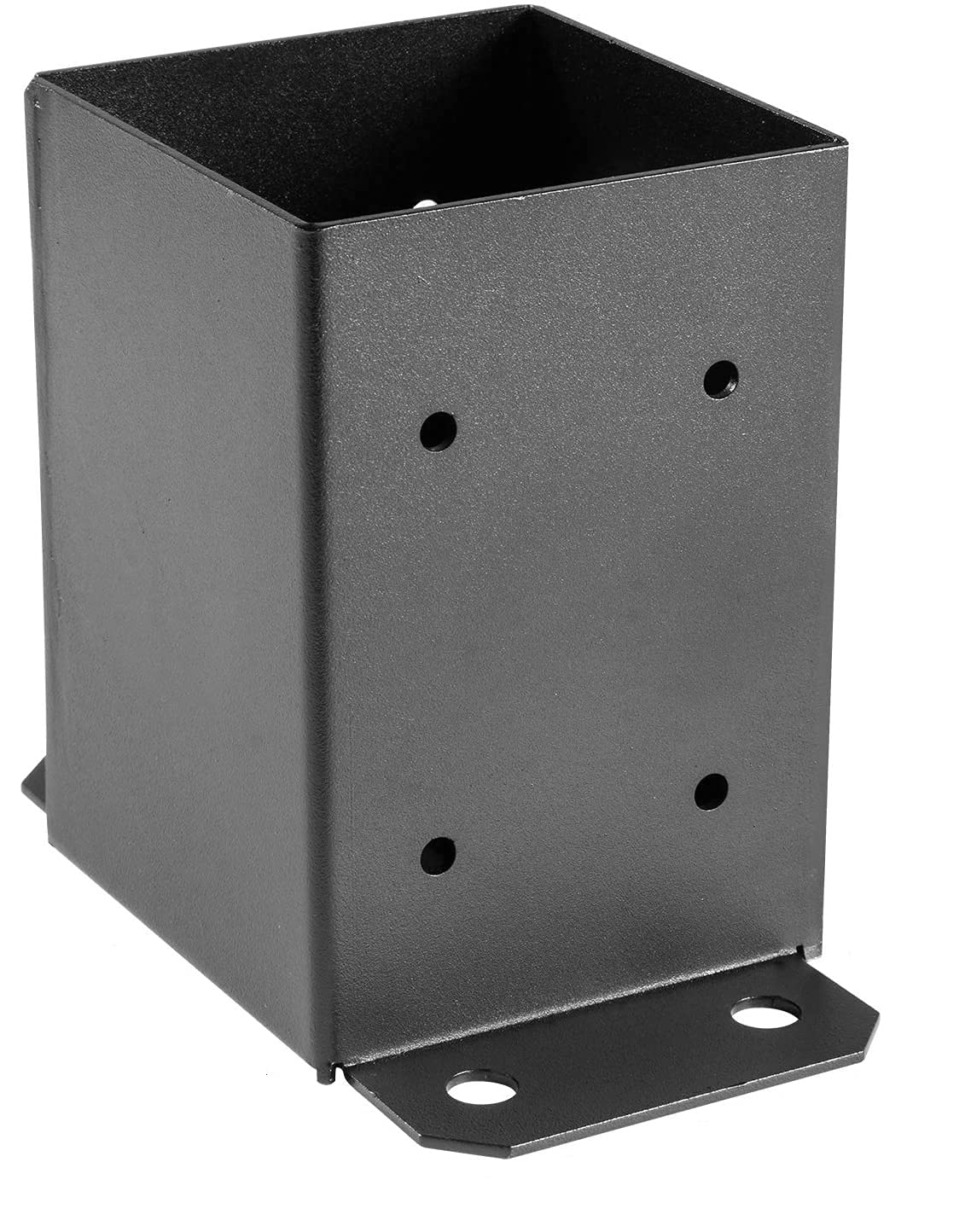 3 PCs Post Base, Deck Post Base 3.6 x 3.6 inch, Post Bracket 2.5 lbs Fence Post Anchor Black Powder-Coated Deck Post Base with Thick Steel for Deck Supports Porch Railing Post Holders
