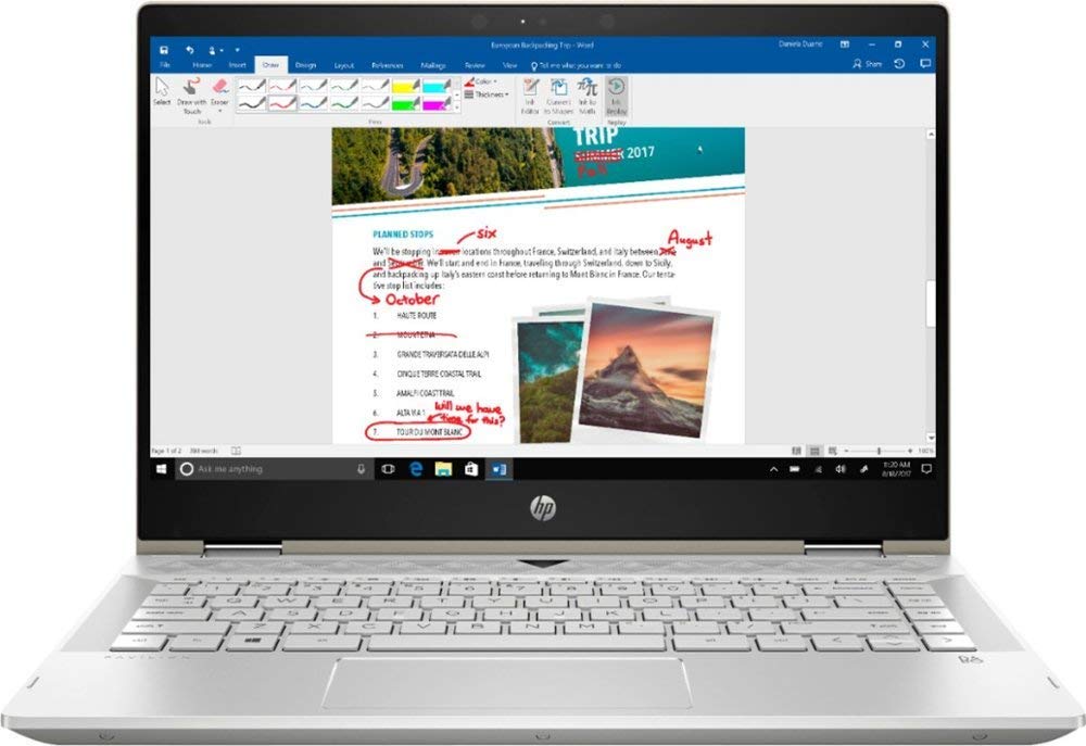 HP Pavilion X360 2-in-1 2019 Flagship 14" Full HD IPS Touchscreen Laptop/Tablet, Intel Quad-Core i5-8250U 8GB DDR4 128GB SSD 802.11ac Bluetooth 4.2 Fingerprint Reader Backlit Keyboard Win 10 (Renewed)