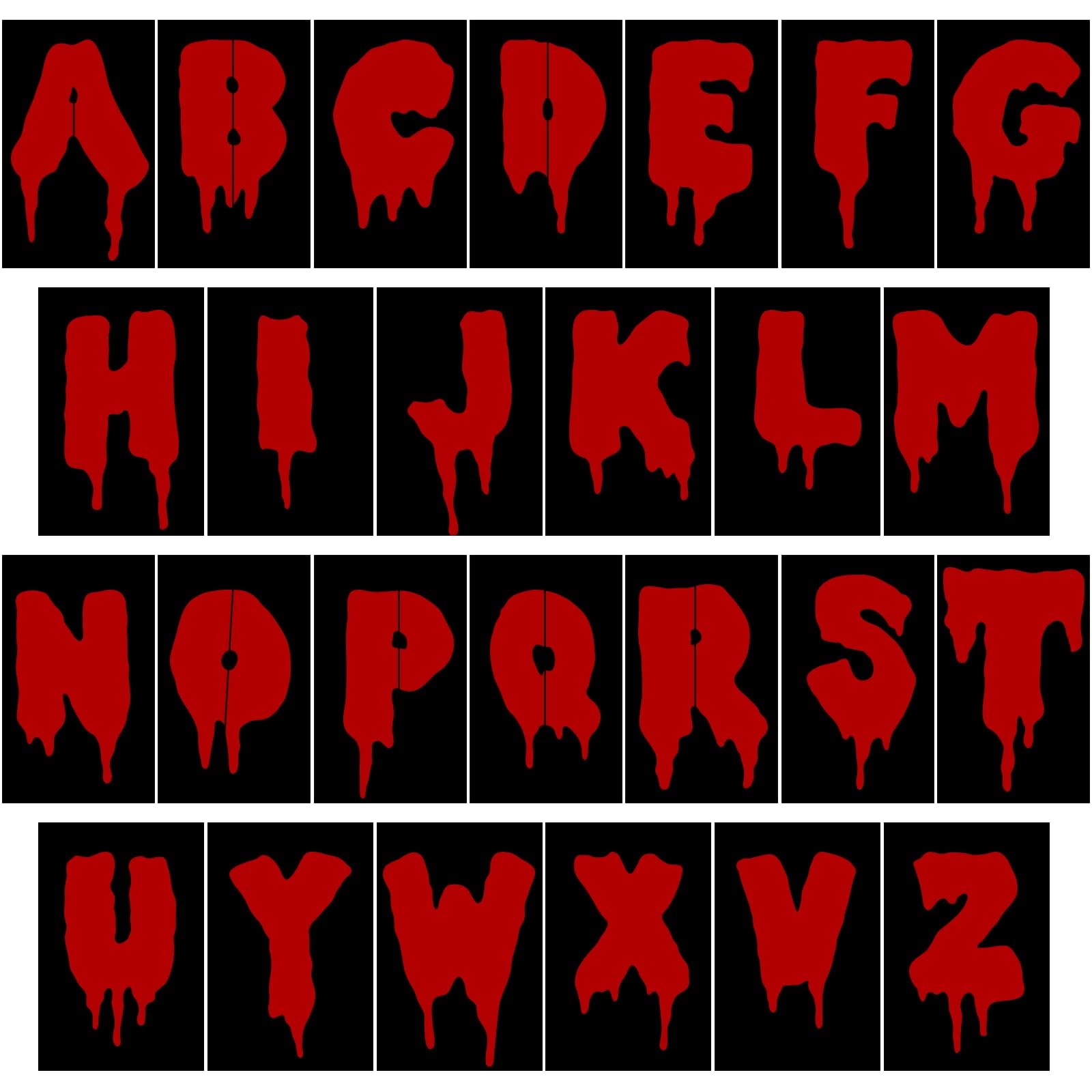 26pcs Halloween Letter Stencils Alphabet Painting Stencil Reusable DIY Drawing Letter Stencil for Painting on Wood Canvas Template Paint Stencils for Crafts Fabric Home Décor (4 Inch)