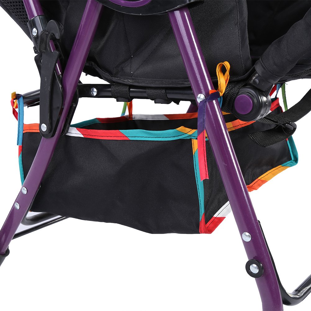 GLOGLOW (Pack of 2) Baby Stroller Pram Waterproof Bottom Basket Infant Pushchair Buggy Shopping Storage Case Organizer Bag Mesh Netting Accessories Organizer