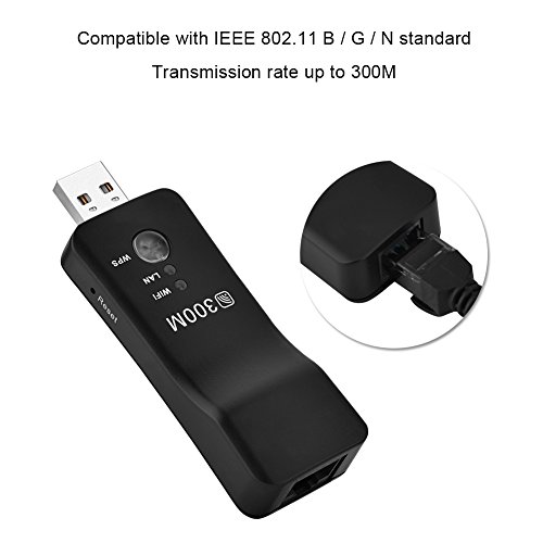Mini WiFi Range Extender, 300M High Speed USB Wireless Repeater WiFi Booster Signal Amplifier for Smart TV, Laptop, Mobile Phone, Tablet (Black)