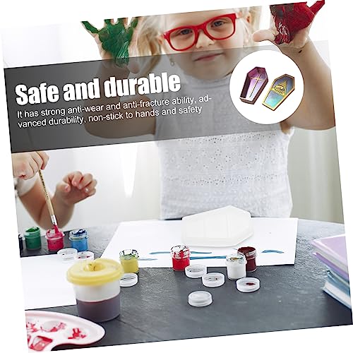 Amosfun 2 Sets Coffin Storage Mold Ornament Storage Box Makeup Storage Box Dice Resin Mold Resin Coffin Caskets Makeup Storage Tray Molds Handmade Craft Mold Handmade Mold for Home White