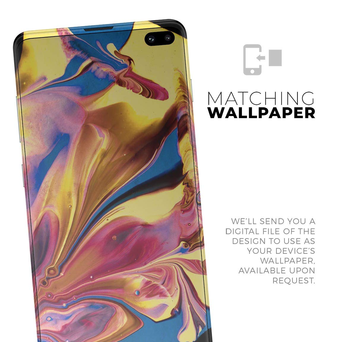 DesignSkinz Liquid Abstract Paint V11 Protective Vinyl Decal Wrap Skin Cover Compatible with The Samsung Galaxy S20 (Screen Trim & Back Glass Skin)