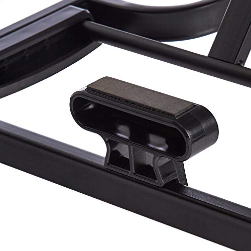 Amazon Basics Rectangular 5-Level Adjustable/Portable Electronic Standing Computer Desk Converter, Wood Surface, 18 Inch, Black
