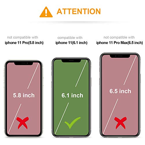 KIHUWEY iPhone 11 Case Wallet with Credit Card Holder, Premium Leather Magnetic Clasp Kickstand Heavy Duty Protective Cover for 11 6.1 Inch(Black)