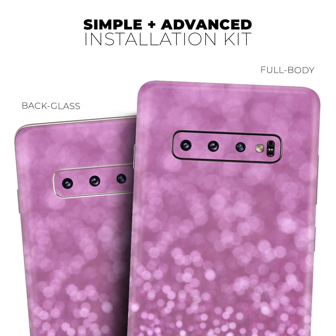 DesignSkinz Pink Unfocused Glimmer Protective Vinyl Decal Wrap Skin Cover Compatible with The Samsung Galaxy S20 (Screen Trim & Back Glass Skin)