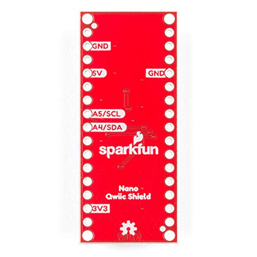 SparkFun Qwiic Shield Compatible with Arduino Nano-connect the I2C bus (GND, 3.3V, SDA and SCL) to four Qwiic connectors (two horizontally and two vertically mounted)-daisy chaining-Soldering Required