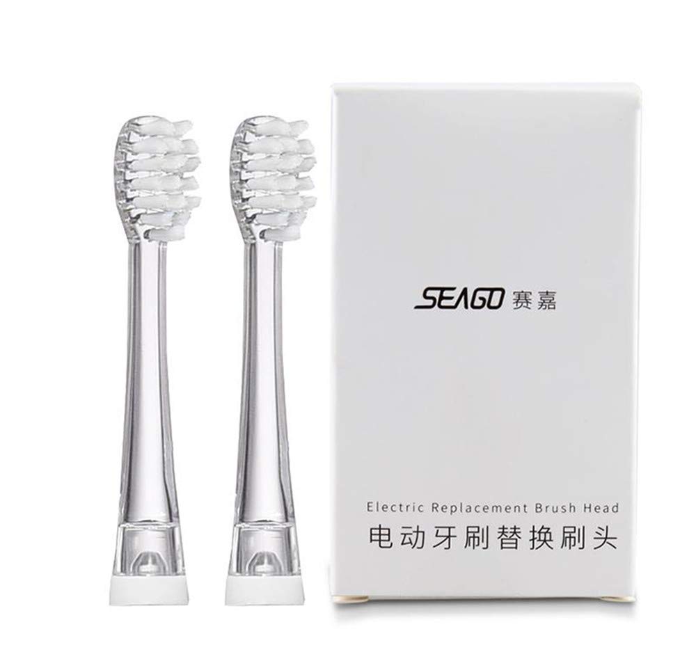 SEAGO Toothbrush Replacement Heads - SG977 SG513 - SEAGO Kids Toothbrushes Heads for Toddlers - Compatible with SEAGO Electric Toothbrushes Kids (White, 6-Pack)