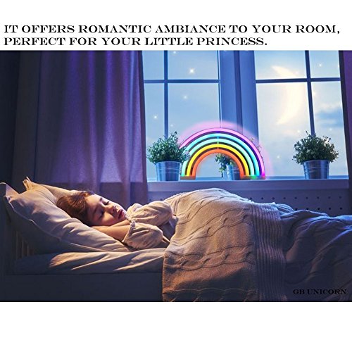 Nordstylee Neon Rainbow Light Signs,Led Rainbow Night Lights Decor Lights for Kid's Gift, Wall, Birthday Party, Christmas, Wedding Decoration