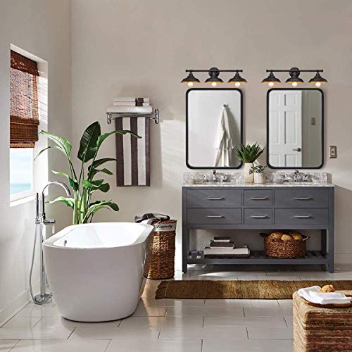 LEORISO 16 x 24” Black Bathroom Mirror for Wall, 1.3” Metal Frame Rectangle Mirror, Wall-Mounted Mirror Hangs Horizontal Or Vertical