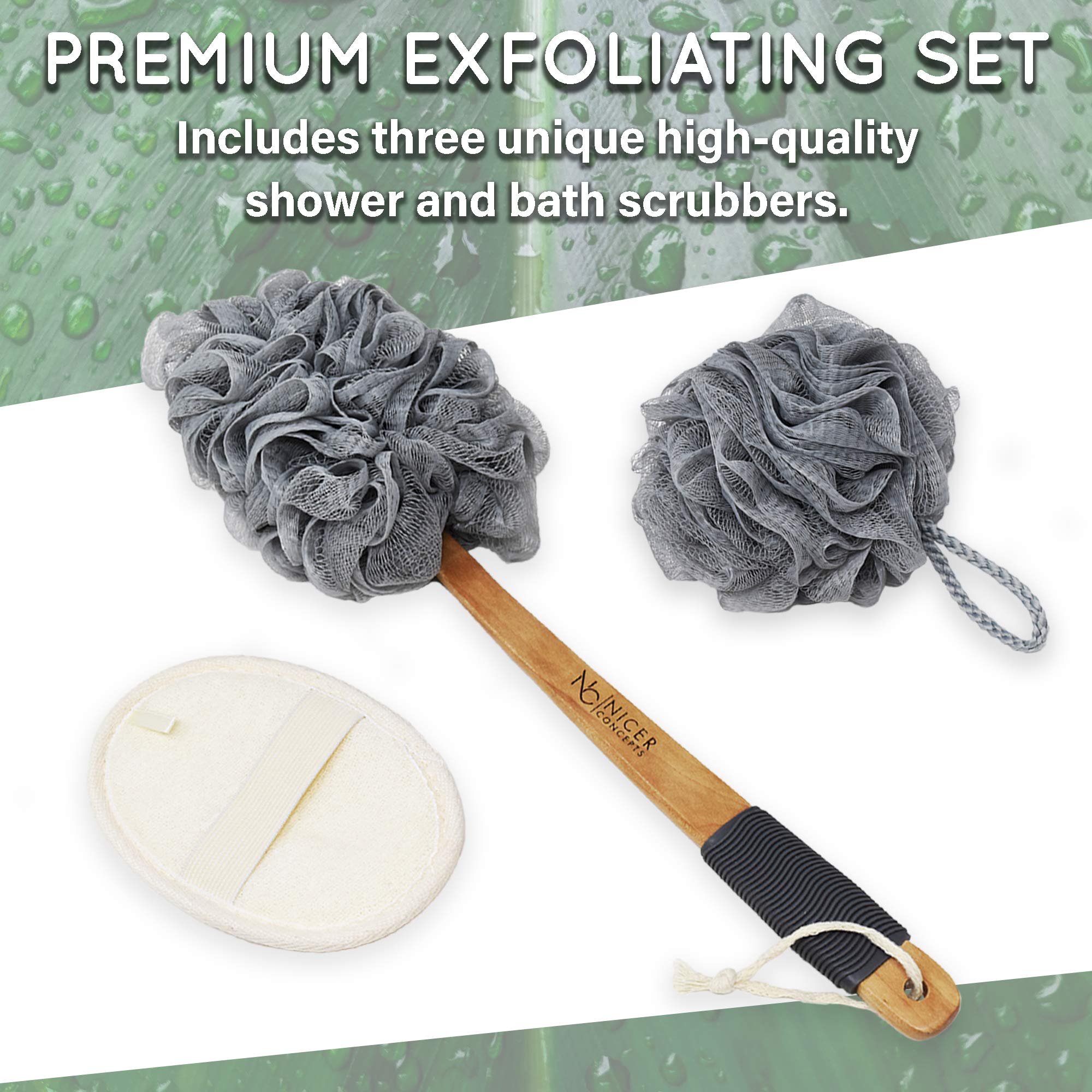 Wise Friends Crystal Hair Eraser, Crystal Hair Remover Painless Exfoliation Loofah Back Scrubber