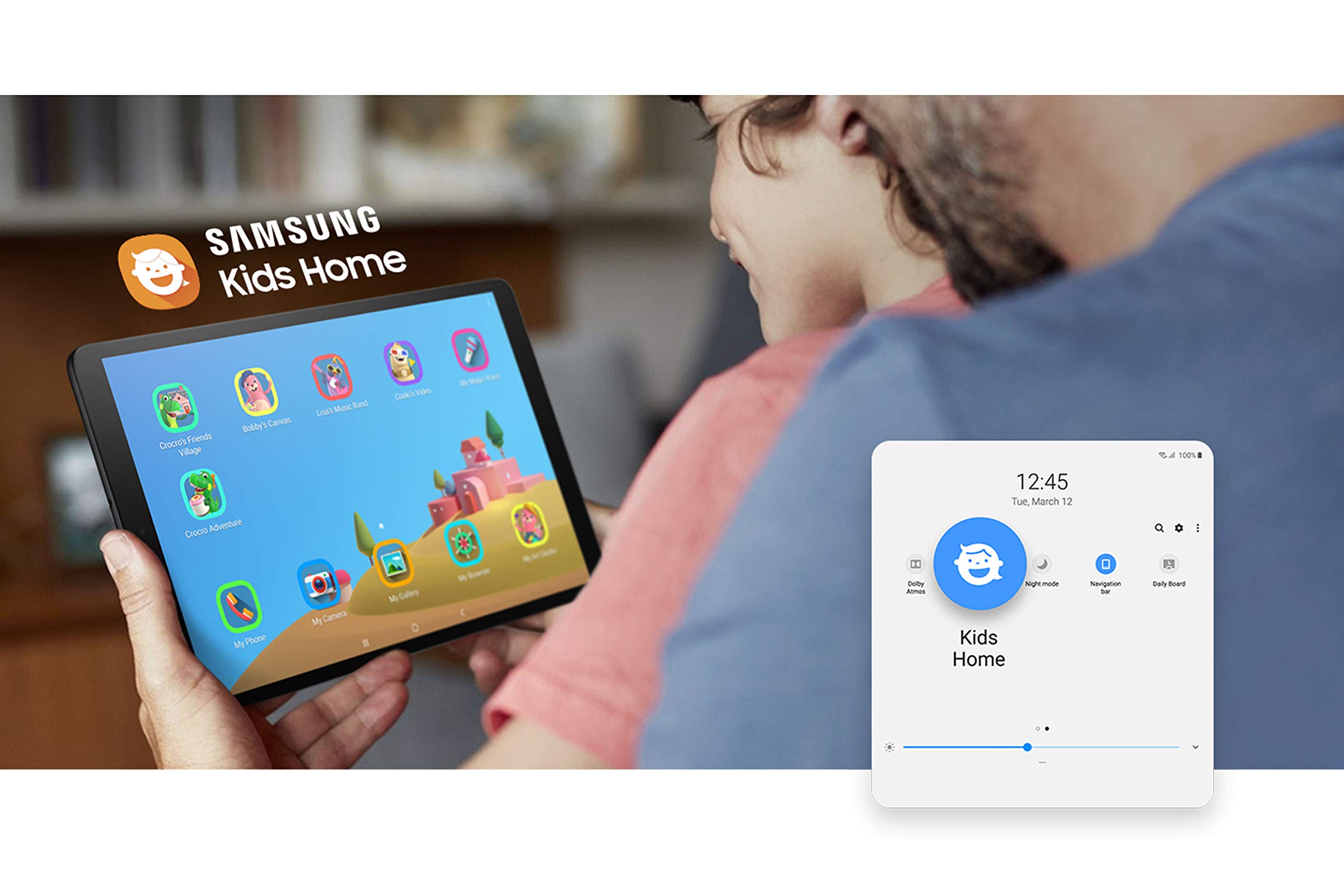 Samsung Galaxy Tab A (2019,4G/LTE) SM-T515 32GB 10.1" Factory Unlocked Wi-Fi + 4G/LTE Tablet - International Version, No Warranty (Black) (Renewed)