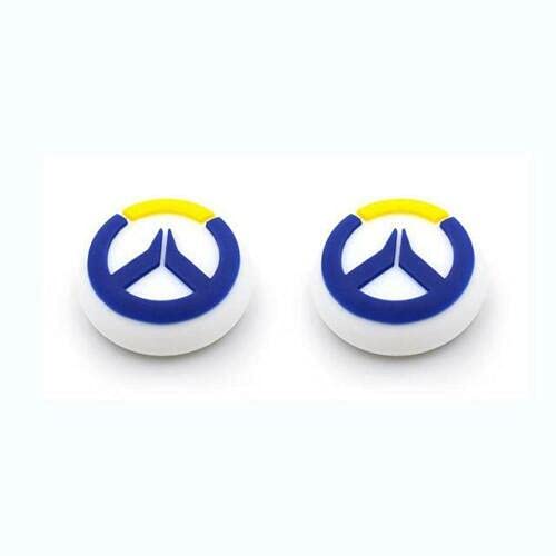 2Pcs Analog Thumb Grip Stick Cover, Dualsense Wireless Controllers Game Remote Joystick Cap, Non-Slip Silicone Handle Protection Cover for PS5/PS4/Xbox one/360/Nintendo Switch PRO (W-Overwatch)