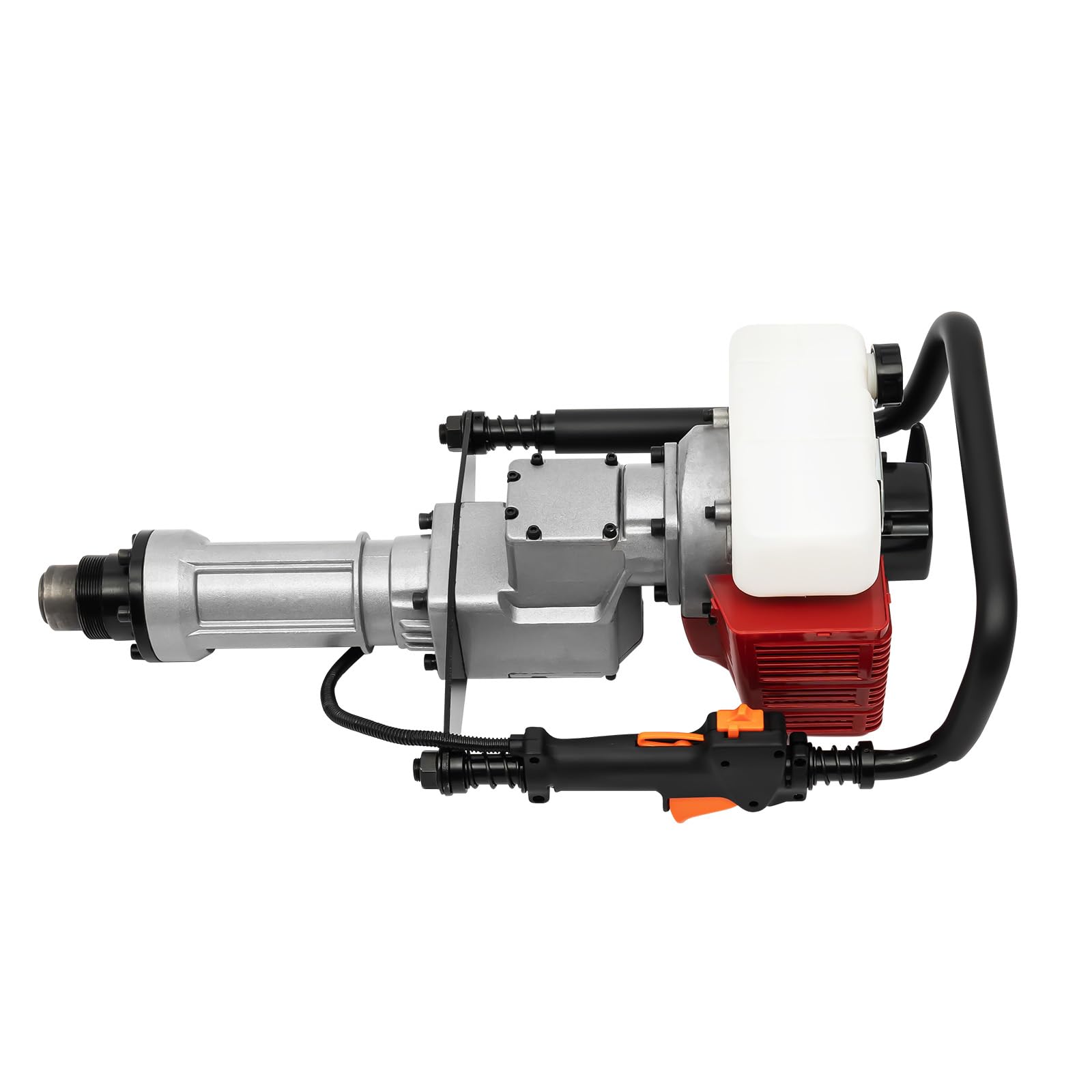 52CC Gas Powered T-Post Driver with Air-Cooled Cooling System 1900W Portable Petrol Piledriver Single Cylinder Gasoline Petrol Garden Fencing Tool Machine for Professional, Daily Household