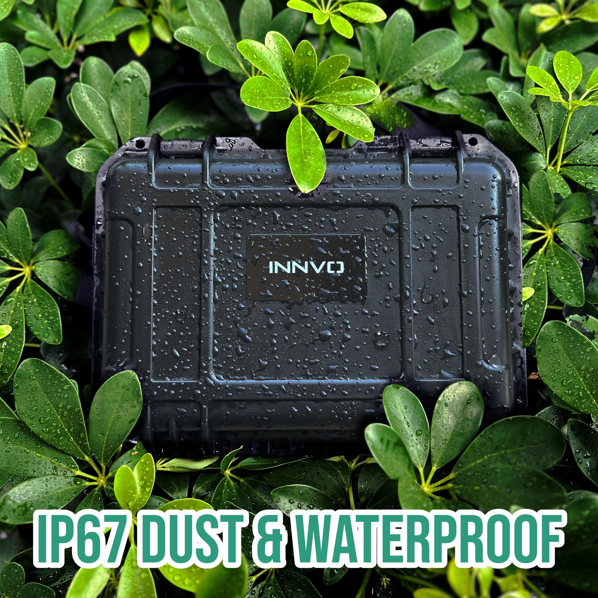 INNVO DJI Mini 4K Waterproof Case Hard Carrying Case Compatible with DJI Mini 2 & Mini 2SE Drone and Fly More Combo Set Black