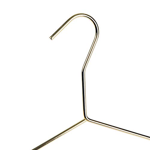 Quality Gold Modern Extra Heavy Duty Metal Hangers β Clothing Thin Compact Hanger β Coated Metal Hangers for Wardrobe β Shirt Pants Slim Hanger - 10 Pack