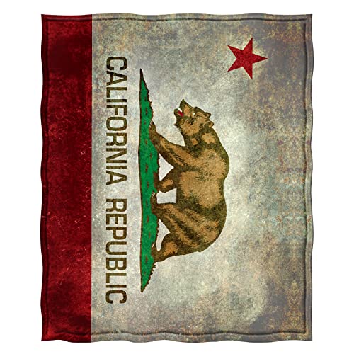 Levens California Flag Blanket Print Soft Throw Blanket Cozy Lightweight Bed Couch Blanket for Kids Adult 50"x60"