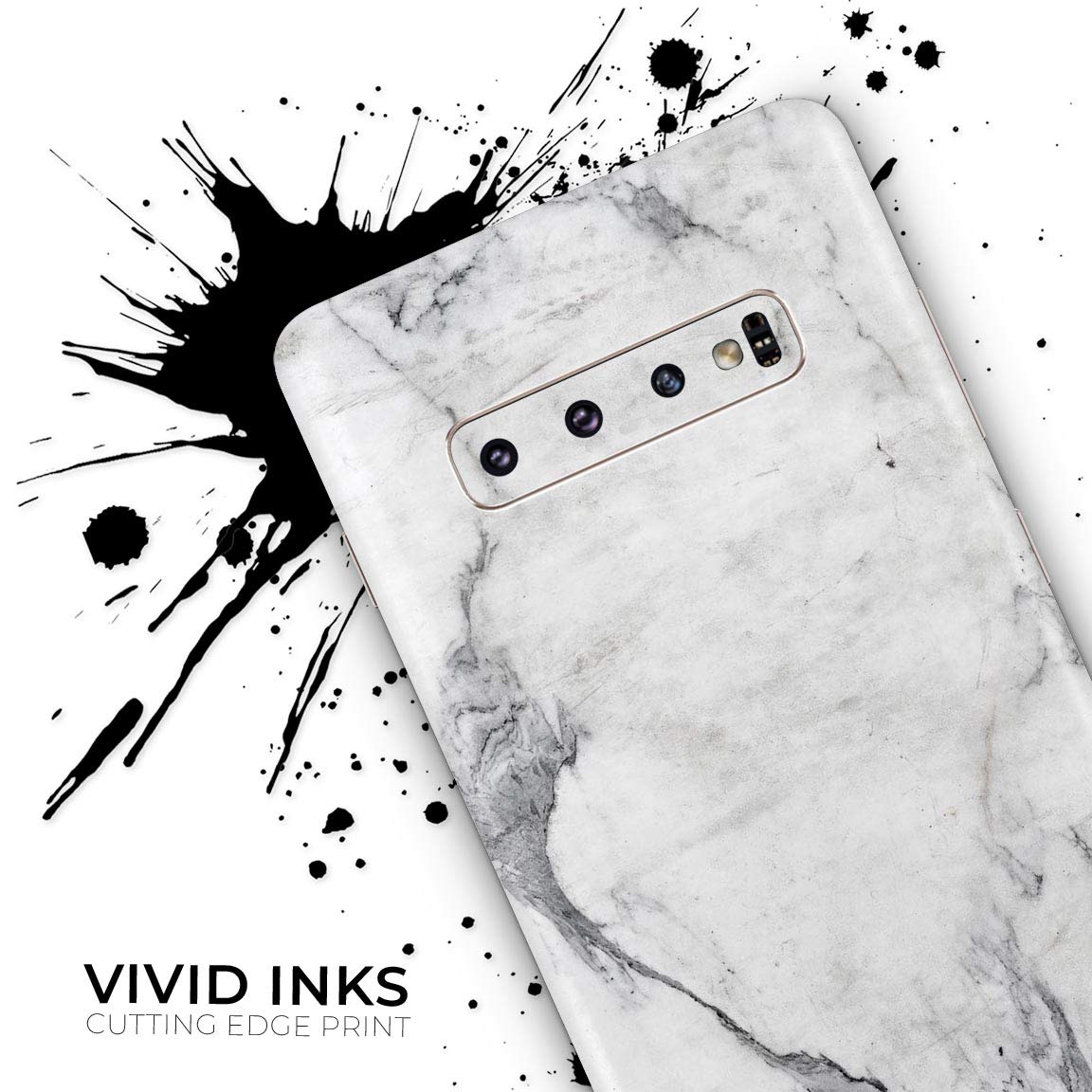 DesignSkinz White & Grey Marble Surface V1 Protective Vinyl Decal Wrap Skin Cover Compatible with The Samsung Galaxy S20 (Screen Trim & Back Glass Skin)
