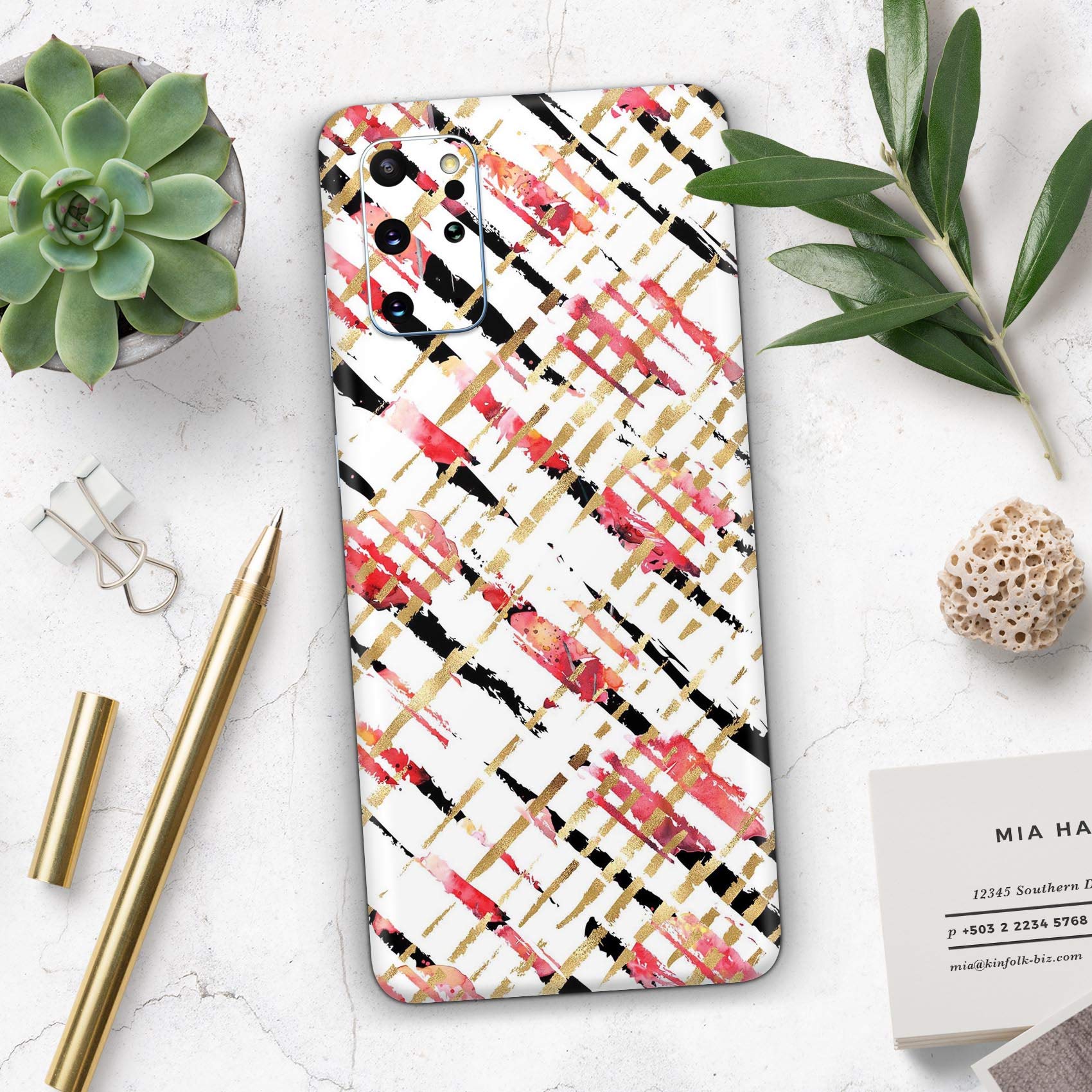 DesignSkinz Karamfila Watercolo Poppies V21 Protective Vinyl Decal Wrap Skin Cover Compatible with The Samsung Galaxy S20 (Screen Trim & Back Glass Skin)