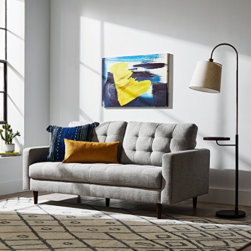 Amazon Brand β Rivet Cove Mid-Century Modern Tufted Apartment Sofa, 72"W, Light Grey