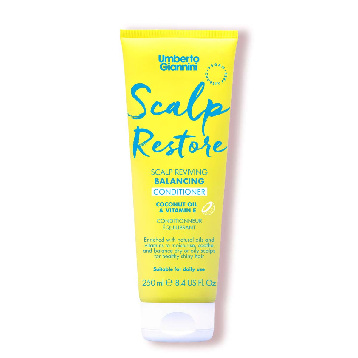 Umberto Giannini Scalp Restore Balancing Conditioner, Vegan & Cruelty Free Scalp Reviving Formula with Coconut Oil & Vitamin E, 8.5fl Oz