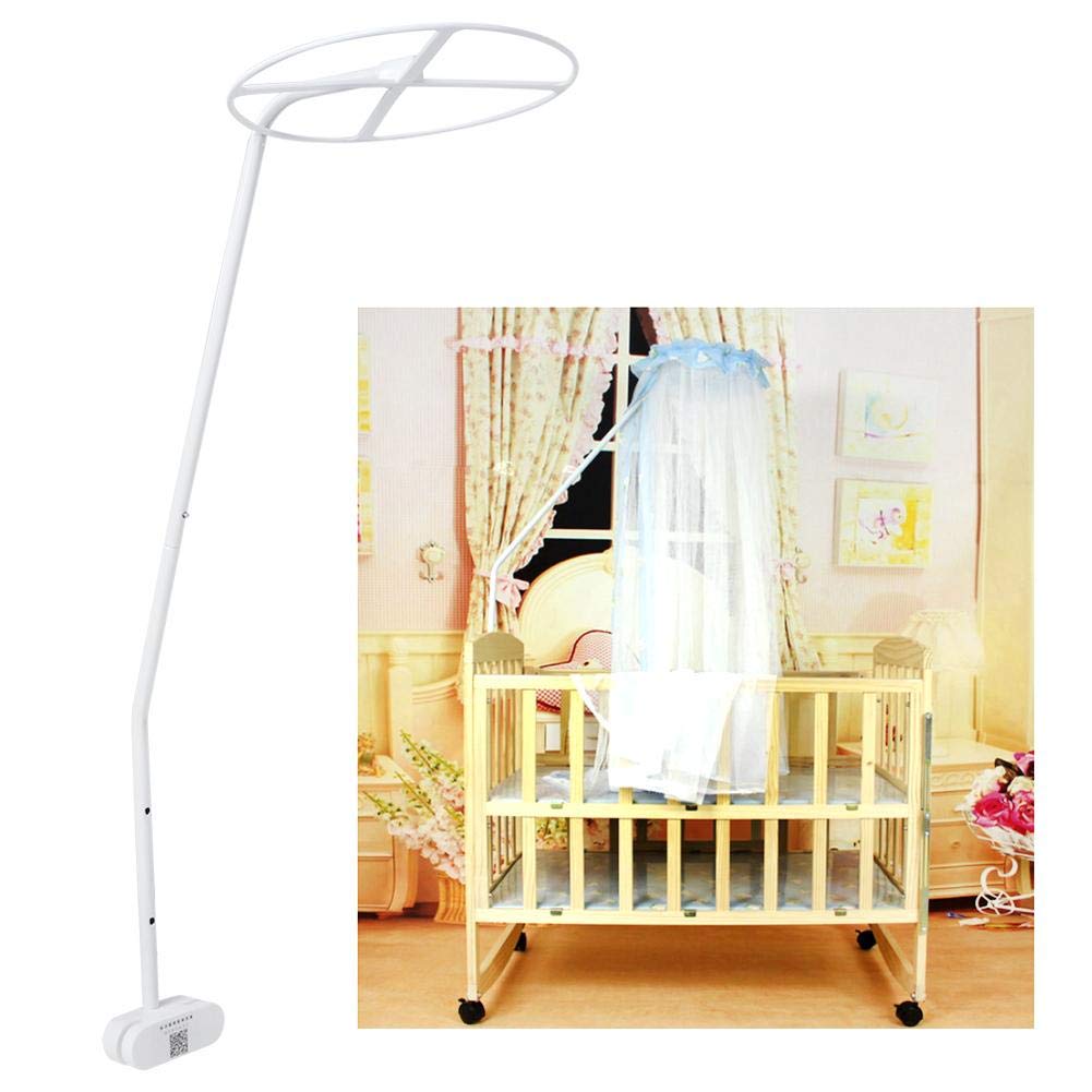 Weiyirot Net Stand, Adjustable Crib Canopy Holder, Clip-on Net Holder Support Bracket Mounting Rack Accessories for Home Crib Cot Bed, Easy Assembly & Installation