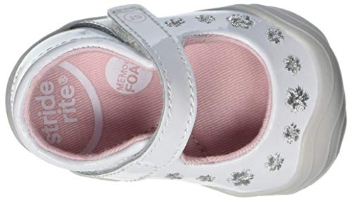 Stride Rite Girls' SR MIRA Sneaker, White, 1-Infant M