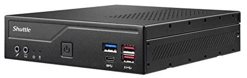 Shuttle XPC Slim DH470C Mini Barebone PC Intel H470 Support 65W Cometlake-s LGA1200 CPU No Ram No HDD/SSD No CPU No OS (Vesa Mount Included) ,Black