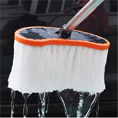 GCARTOUR Car Cleaning Mop Soft Milk Silk Wiping Wet Mop Car Wash Brush Duster Cleaning Tool(No Handle)