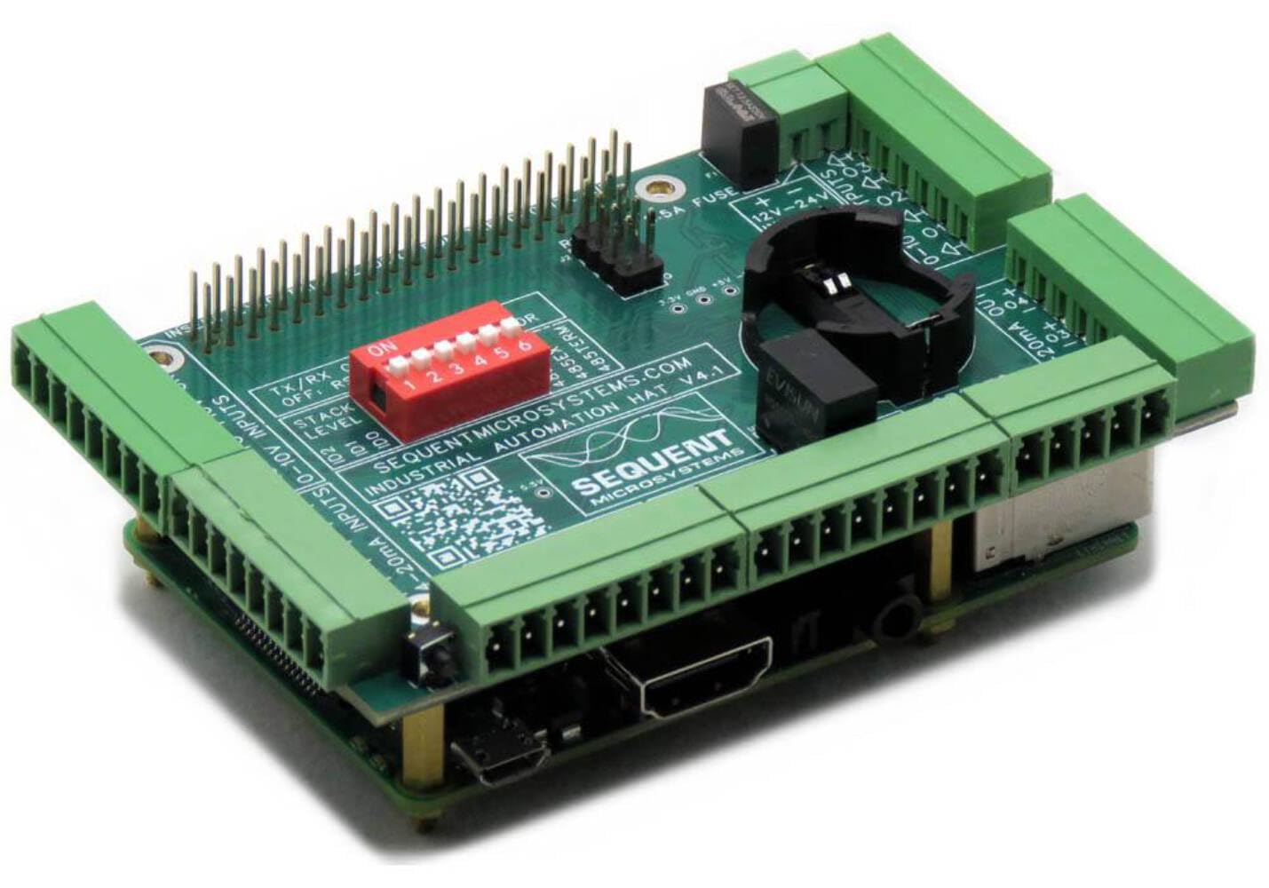 Industrial Automation 8-Layer Stackable HAT for Raspberry Pi