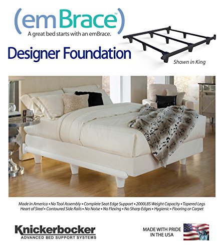 Knickerbocker Embrace Designer Foundation - Full Size - Black Bed Frame - Heavy Duty