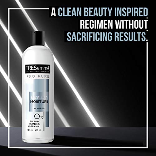 TRESemme Pro Pure Micellar Moisture Shampoo, Paraben and Dye Free, Daily Moisture for Dry, Dull Hair, Unisex, 16 fl oz