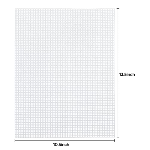 Caydo 4 Pieces 7 Count Plastic Mesh Canvas Sheets for Embroidery, Acrylic Yarn Crafting, Knit Crochet Projects and Make Aquarium Dividers (10.5 X 13.5 Inch)