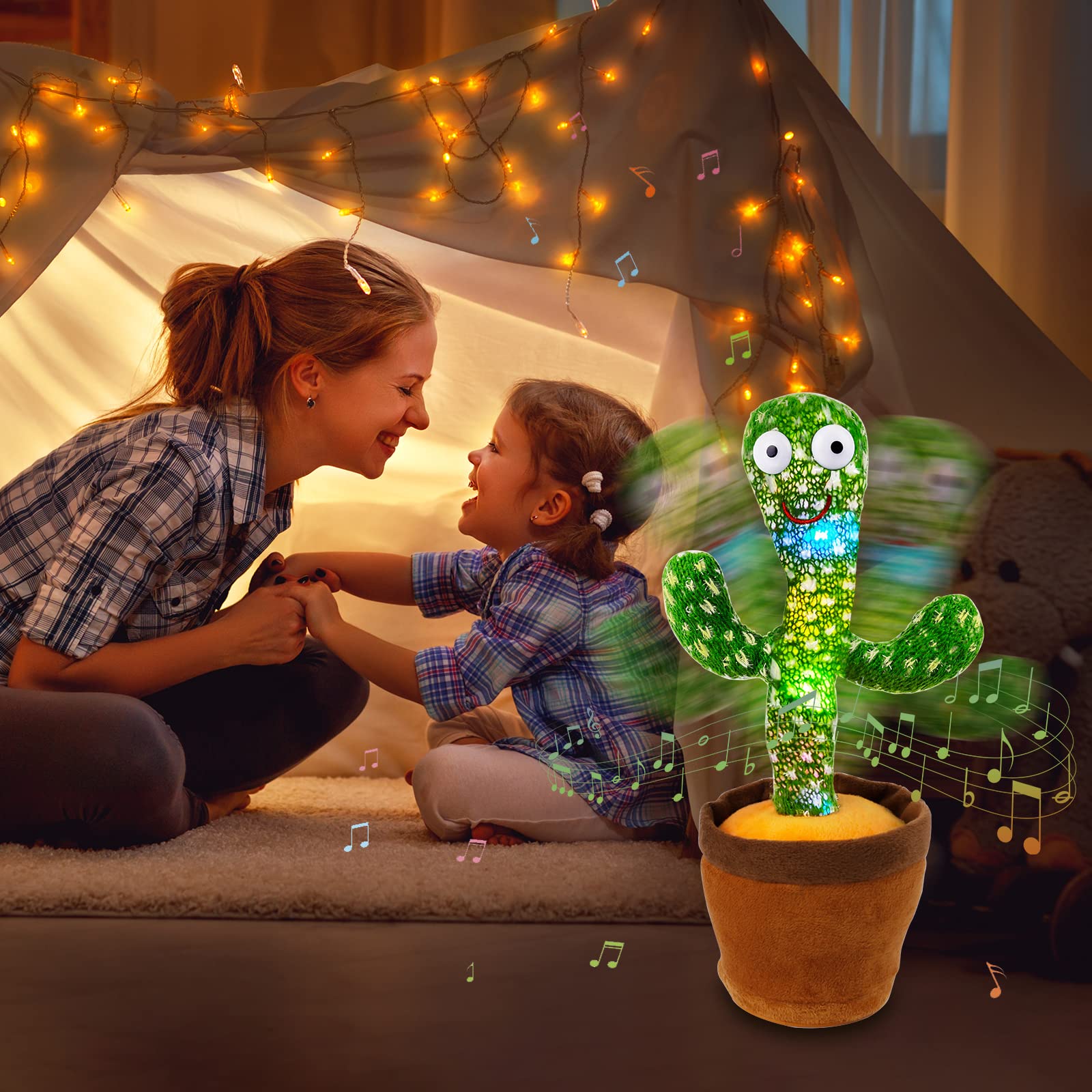 Shayson Dancing Cactus Toy for Kids, Repeating Words, Electric Plush, Early Education & Home Decoration