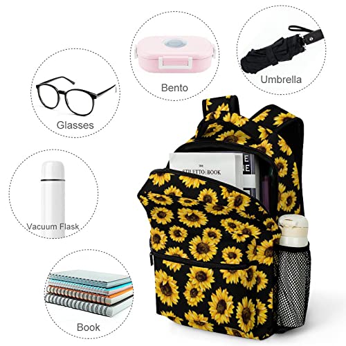 AllAnime Sunflower Backpack for Women Girls for School Work College Gifts
