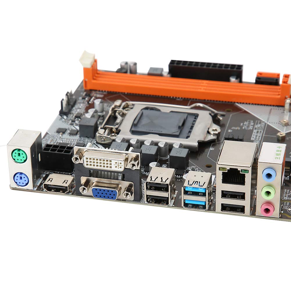 M ATX Desktop Motherboard for Intel B75, NVME&NGFF Dual Mode M.2 High-Speed Hard Disk/CPU for LGA 1155Pin/2X DDR3 1600/1333/1066 MHZ/1X PCI EX16 Graphics Card Slot Motherboard