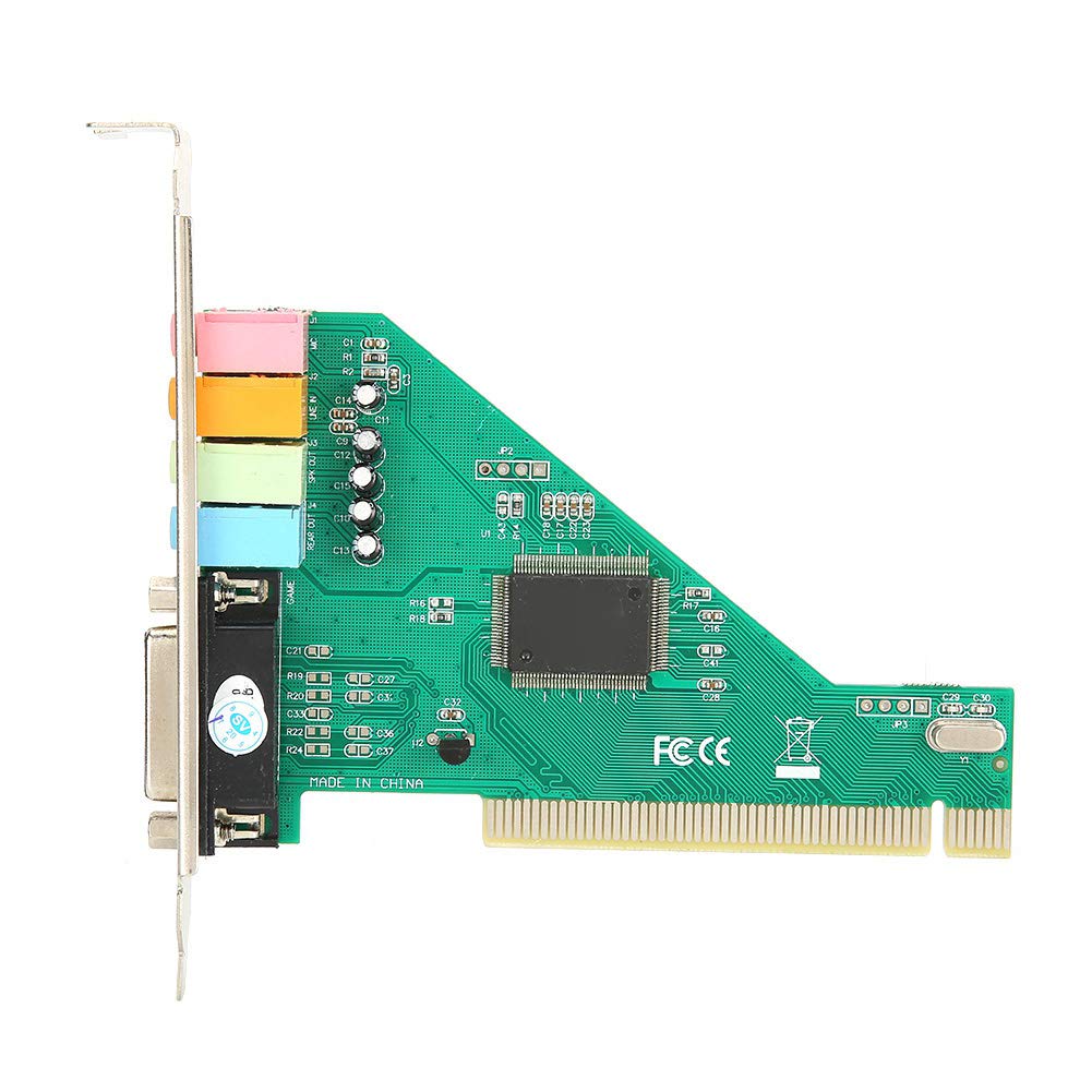 Tonysa PCI Sound Card 4.1 Channel Computer Desktop Built-in Sound Card Internal Audio Card Stereo Surround CMI8738 Support Duplex Playback and Recording