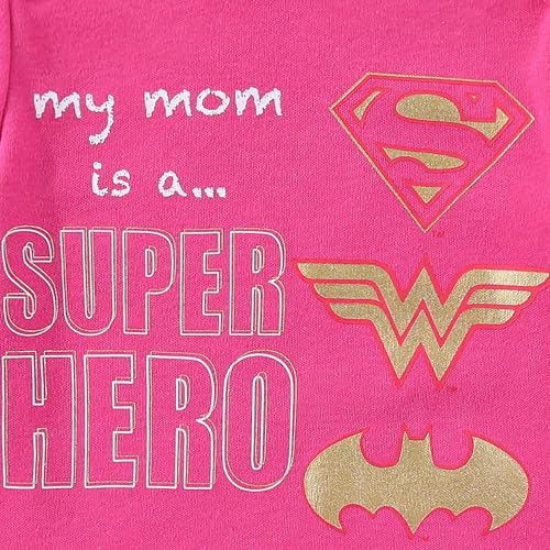 WARNER BROS DC Comics Girls Short Sleeve Bodysuit 5 Pack for Newborn and Infant