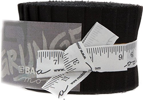 BasicGrey Grunge Basics Onyx Junior Jelly Roll 20 2.5-inch Strips Moda Fabrics 30150JJR 99