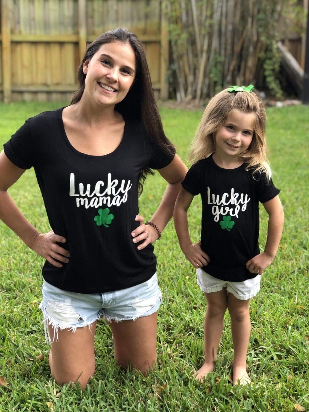 Unique Baby Girls Lucky Mama St Patrick Day Mommy and Me Scoop Neck Shirt (3t) Green