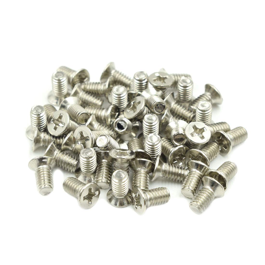 Hxchen 50Pcs M4 x 8mm Metric Phillips Flat Head Countersunk Bolts Machine Screws 304 Stainless Steel