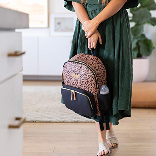 Petunia Pickle Bottom District Backpack | Baby Bag | Baby Diaper Bag for Parents | Baby Backpack Diaper Bag | Stylish, Spacious Backpack for On-The-Go Modern Moms & Dads | Shower Gift | Leopard/Black