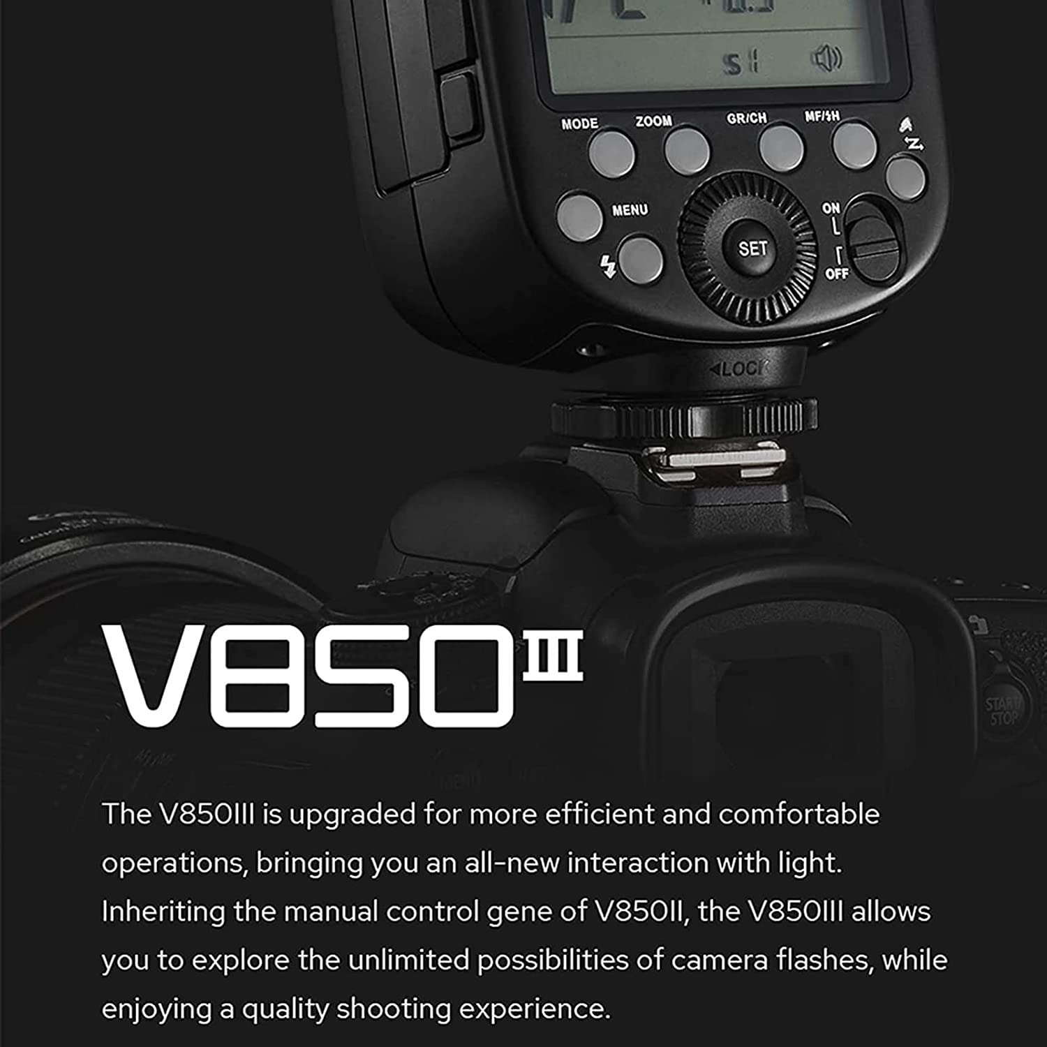 Godox V850III 2600mAh Li-ion Battery Camera Flash for Canon Sony Nikon Fuji Fujifilm Olympus Panasonic Pentax Camera Flash Speedlight Speedlite,for DSLR Cameras Digital Cameras with Standard Hot Shoe