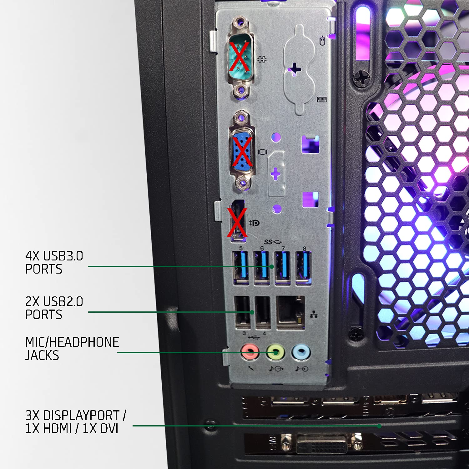 ViprTech Ultimate Gaming PC Desktop Computer - Intel i5 4th Gen, GTX 1060 6GB, 16GB RAM, 1TB, VR Ready, WiFi, RGB Lighting, Windows 10 Pro, Streaming, Editing, 1-Year Warranty