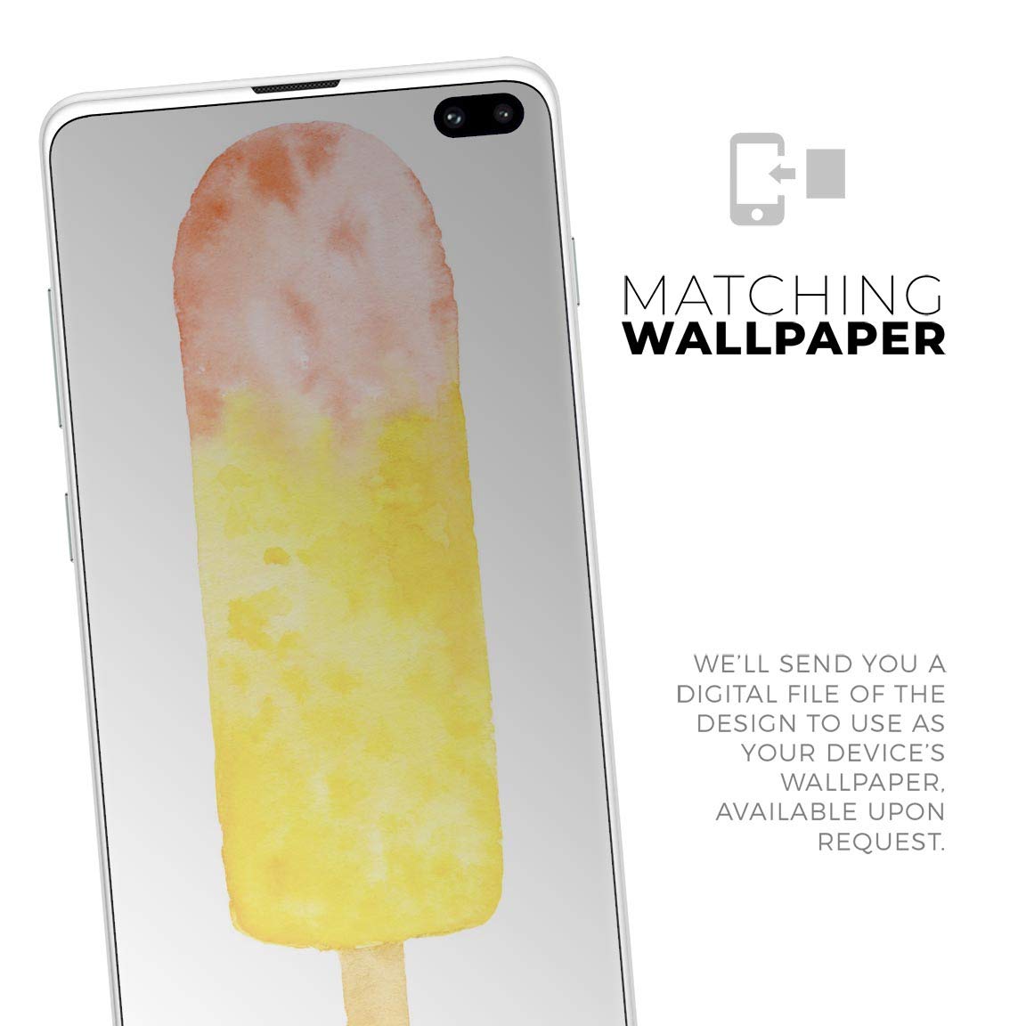 DesignSkinz Summer Mode Ice Cream v12 Protective Vinyl Decal Wrap Skin Cover Compatible with The Samsung Galaxy S20 (Screen Trim & Back Glass Skin)