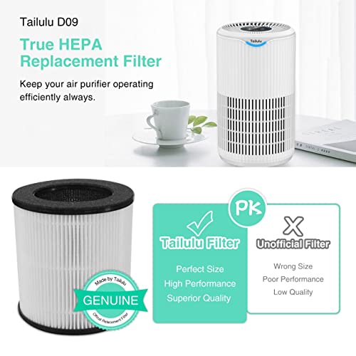 Air Purifiers for Home Large Room Up to 1345 Ft², Tailulu H13 True HEPA Air Filter Purify Smoke Pollen Pet Dander Dust Smell for Bedroom, Kitchen, Air Cleaner with Replacement Filter