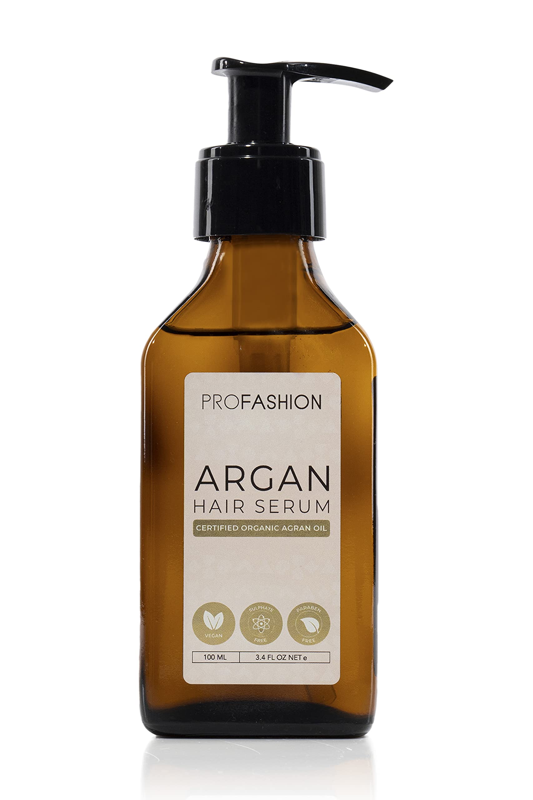 Profashion Argan Oil Hair Serum - Hair Care for Dry Damaged Hair - Smoothing Serum for Hair - Anti Frizz Serum - Renewing Argan Oil Hair Treatment with Hydrolyzed Keratin for Hair Conditioning, 2.4 oz
