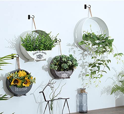 Ceiling Hooks for Hanging Plants 2Pack 2.5in,Wall Mount Hangers Plant Hooks,Wall Hooks for Plants,Lights,Planters,Lanterns,Hanging Bird Feeders,Wind Chimes,indoor&Outdoor Decoration Hooks Black