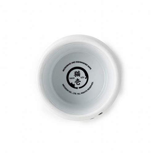 NECOICHI Raised Cat Water Bowl, Elevated, with Measurement Lines, Dishwasher and Microwave Safe (Cat, Extra Tall)